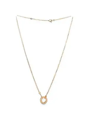 Cartier 2 Diamonds Love Pendant 18k Yellow And Diamonds Necklace - Gold