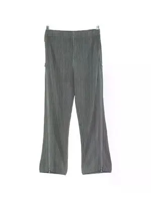 Issey Miyake Plissé Zip-detail Trousers - Blue