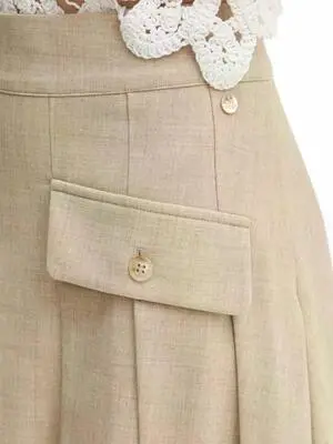 MOS MOSH Mmruni Flair Pleated-flap Mini Skirt