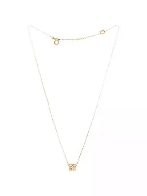 BVLGARI B.zero1 Pendant 18k Rose Gold With Pave Diamonds Mini Necklace - Pink