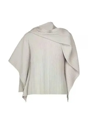 Issey Miyake Motion Blur Pleated T-shirt - Neutrals