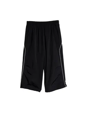 Gucci Cotton And Nylon Bermuda With Embroidery - Black