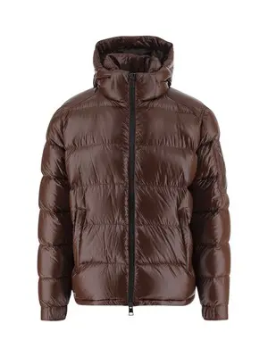 Herno Quilted Down Jacket With Hood - Brown