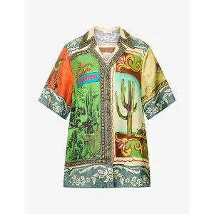 ALEMAIS Ace Printed Silk Twill Shirt - Multi