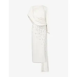 Sabina Bilenko Isabella Sequin-embellished Crepe Maxi Dress - Ivory