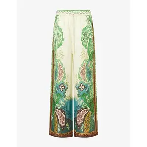 ALEMAIS Florence Jacquard Satin Trousers - Multi