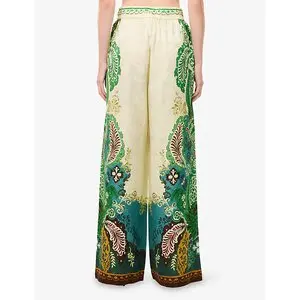 ALEMAIS Florence Jacquard Satin Trousers