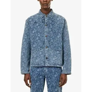 HONOR THE GIFT Floral Utility Denim Jacket