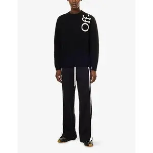 Off-White Vertical Bookish Wool-blend Knit Jumper
