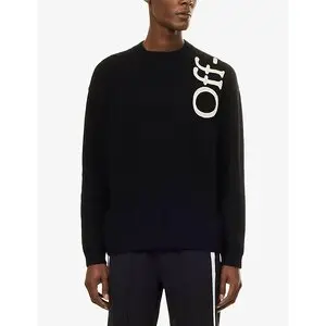Off-White Vertical Bookish Wool-blend Knit Jumper
