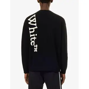 Off-White Vertical Bookish Wool-blend Knit Jumper