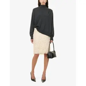 Magda Butrym Floral-trim Wool Jumper