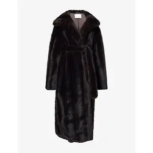 THE FRANKIE SHOP Ravello Faux-fur Coat - Dark Brown