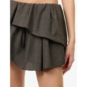 Acne Studios Ifelpa Ruffle-trim Wool-blend Mini Skirt