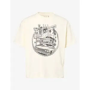 HONOR THE GIFT La Chain City Graphic Cotton-jersey T-shirt - Bone