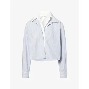 Acne Studios Soubla Striped Cotton Shirt - Blue White