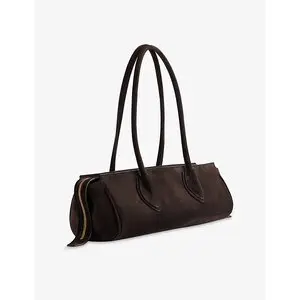 Khaite Donna Foil-print Logo Leather Shoulder Bag