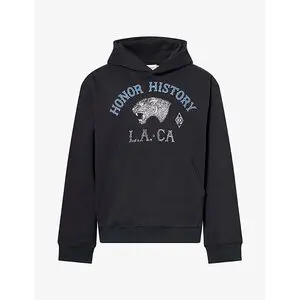 HONOR THE GIFT Honor History Cotton-jersey Hoody - Black