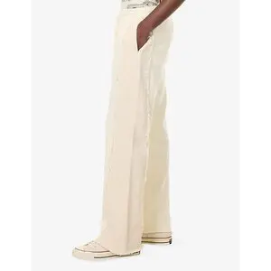 HONOR THE GIFT Washed Floral-etched Denim Jeans