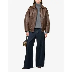 THE FRANKIE SHOP Hudson Faux-leather Bomber Jacket