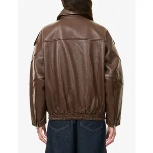 THE FRANKIE SHOP Hudson Faux-leather Bomber Jacket