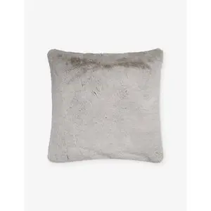 THE WHITE COMPANY Super Soft Large Faux-fur Filled Cushion - Dove Grey