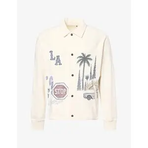 HONOR THE GIFT All Over La Fleece Cotton-jersey Jacket - Bone
