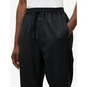 UMIT BENAN Drawstring Cotton-silk Trousers