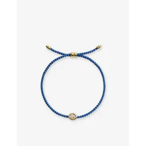Monica Vinader Oval 18ct Vermeil And Lab Grown Diamond Cord Bracelet - Gold