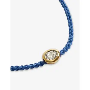 Monica Vinader 18ct Vermeil Oval Lab-grown Diamond Cord Bracelet - Gold