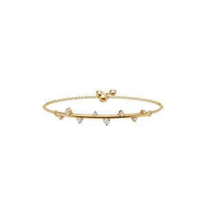 AYA FINE JEWELRY Larke Round Lab Grown Diamond Adjustable Bolo Chain Bracelet In Gold - Yellow