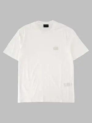 Emporio Armani Embroidered Logo Crewneck T-shirt - White