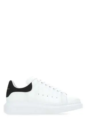 Alexander McQueen Calf Leather Sneaker With Suede Heel