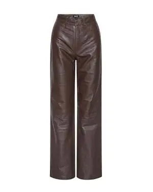 ROTATE BY BIRGER CHRISTENSEN High-rise Wide-leg Leather Trousers