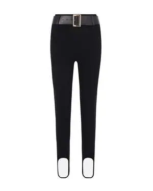 SELF-PORTRAIT Belted Stirrup Trousers - Black