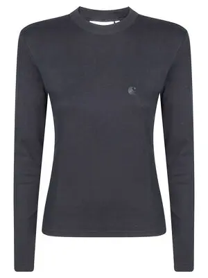 Carhartt Style Philipa Long-sleeve Cotton-blend T-shirt - Nero