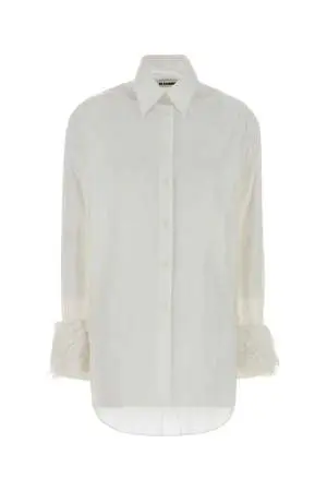 JIL SANDER Cotton Muslin Shirt - White