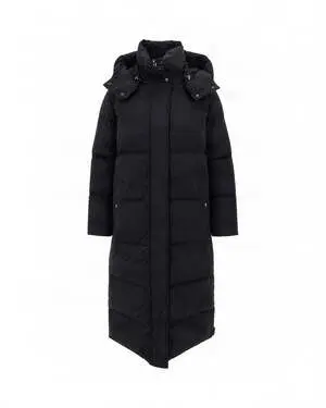 Woolrich Long Hooded Puffer Coat - Black