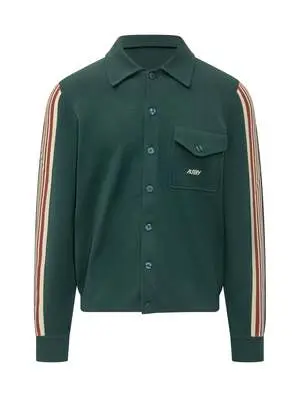 AUTRY Knit Jacket With Striped Sleeves - Timber
