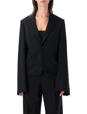 JW Anderson Wool Tailored Blazer With Cape Sleeves