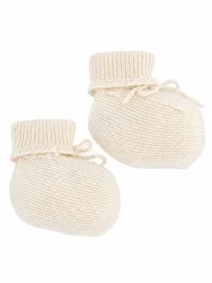 Bonpoint Baby Cashmere Slippers - White