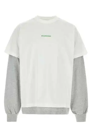Balenciaga Balancing Two-tone Cotton Oversize T-shirt