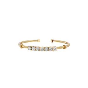 AYA FINE JEWELRY Ione Round Lab Grown Diamond Stackable Cuff Bangle In Gold - Yellow