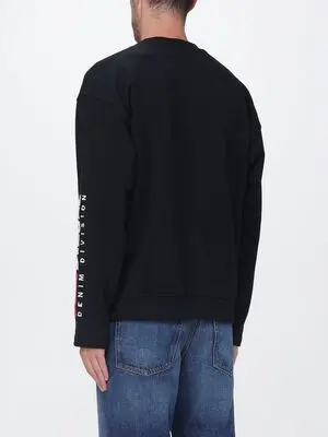DIESEL® Cotton Crewneck Sweatshirt - Black