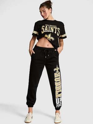 Pink Nfl Collection Campus Fleece™ Bling Sweatpants - Black