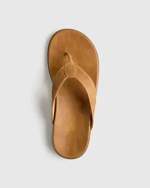 Quince Crafted Leather Sandal - Peanut