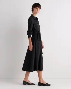 Quince Tencel Modal Knit Midi Shirt Dress
