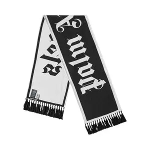 Palm Angels Logo Scarf /white - Black