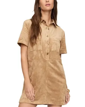 Z Supply Leone Faux Suede Mini Dress