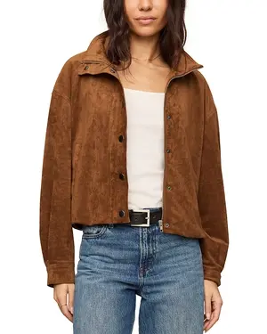 Z Supply Corin Bubble Hem Jacket - Saddle Suede